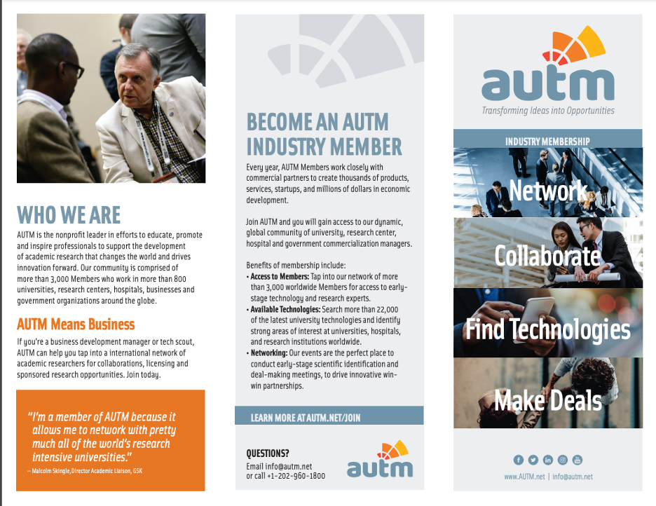 Industry Resources for Tech Transfer Professionals | AUTM